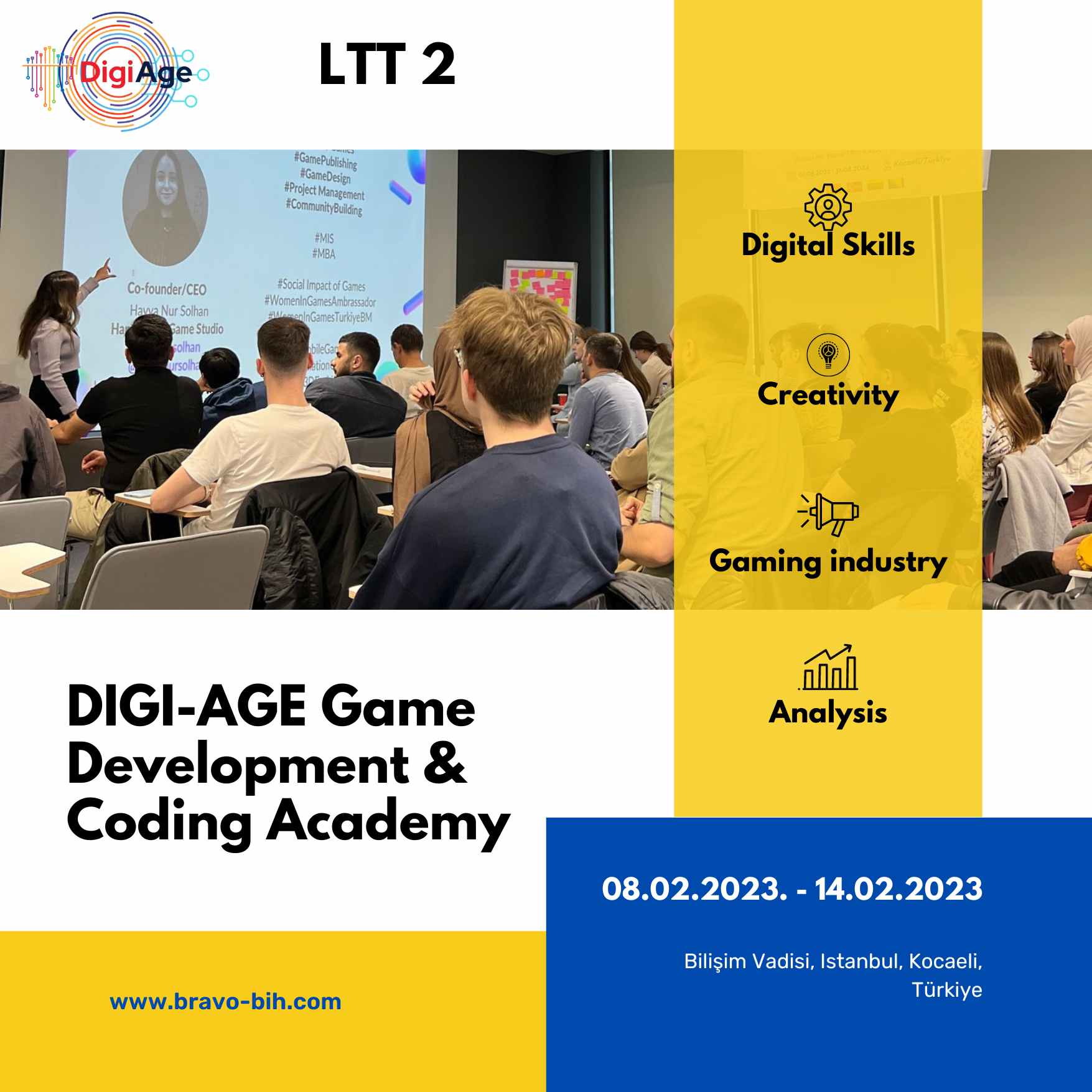 Overview on LTT2 of DIGI-AGE Game Development & Coding Academy - BRAVO BiH