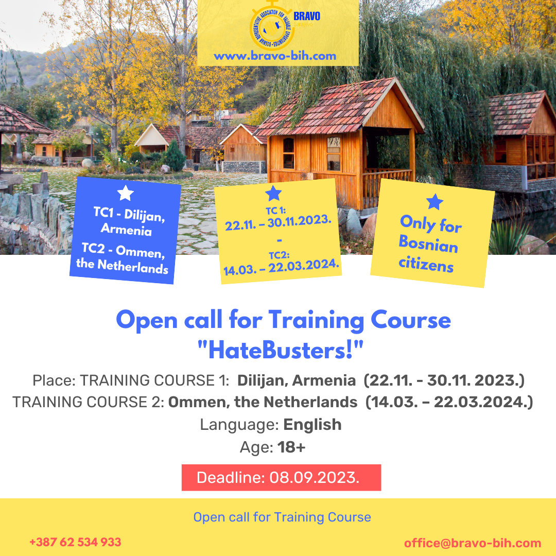 Open call for 2 participants for the Training Course ''HateBusters ...