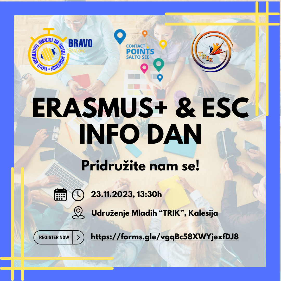 Erasmus+ & ESC Info dan - Kalesija 23.11.2023. - BRAVO BiH