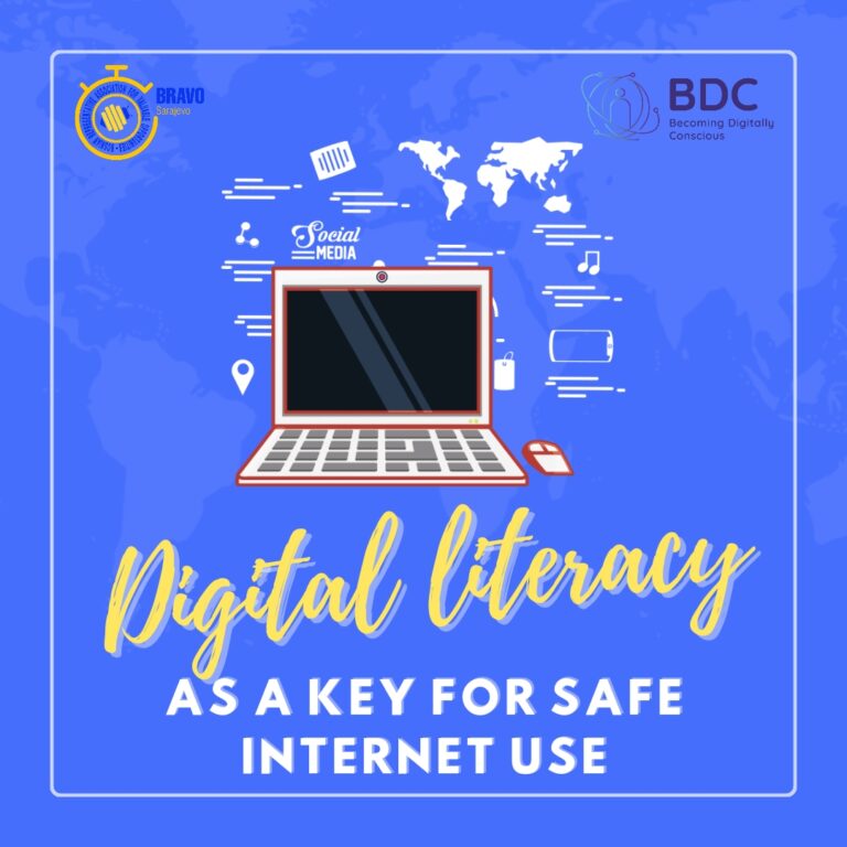 Digital literacy as a key to a safe use of the internet - BRAVO BiH