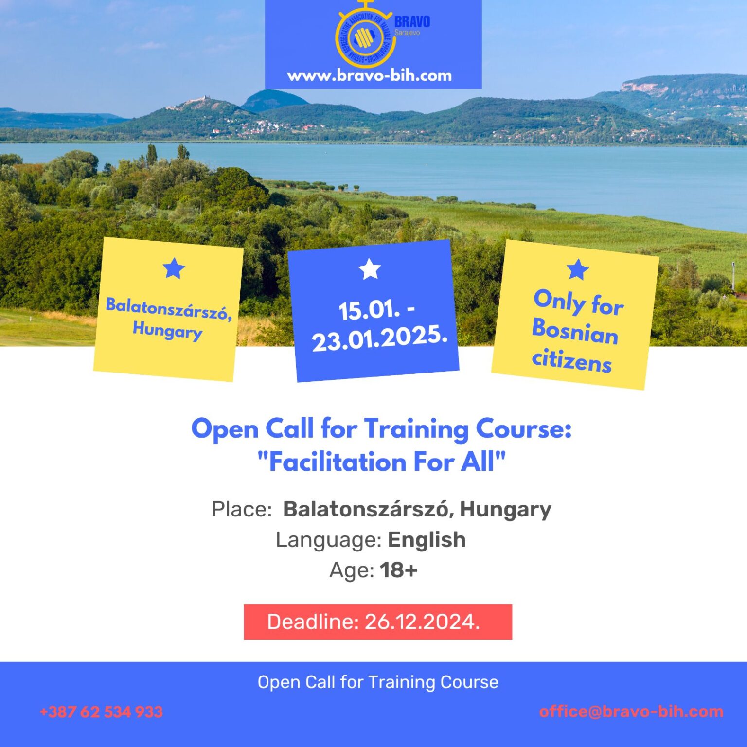 Open Call for Training Course “Facilitation For All” in Balatonszárszó ...